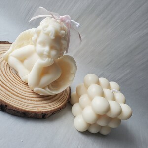 Bubble Candle, Cherub Candle | Minimalist Room Decor, Pillar Soy Candle ...