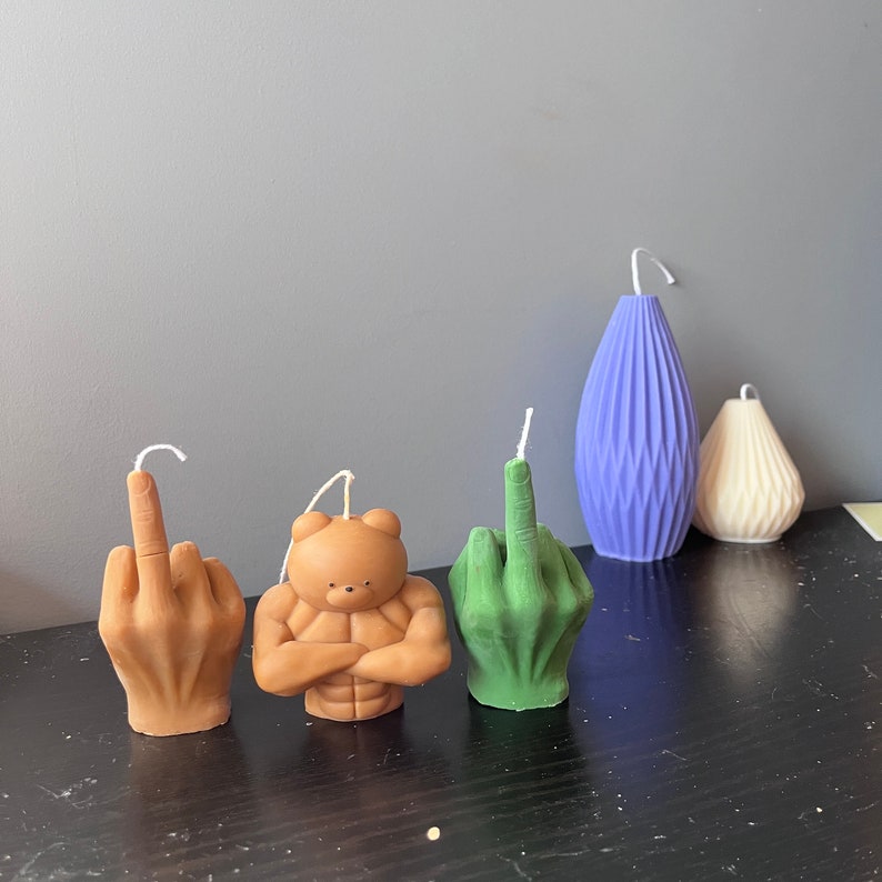 Middle Finger Candle, Cool Shaped Candle, Fun Soy Candle, Unique Candle ...