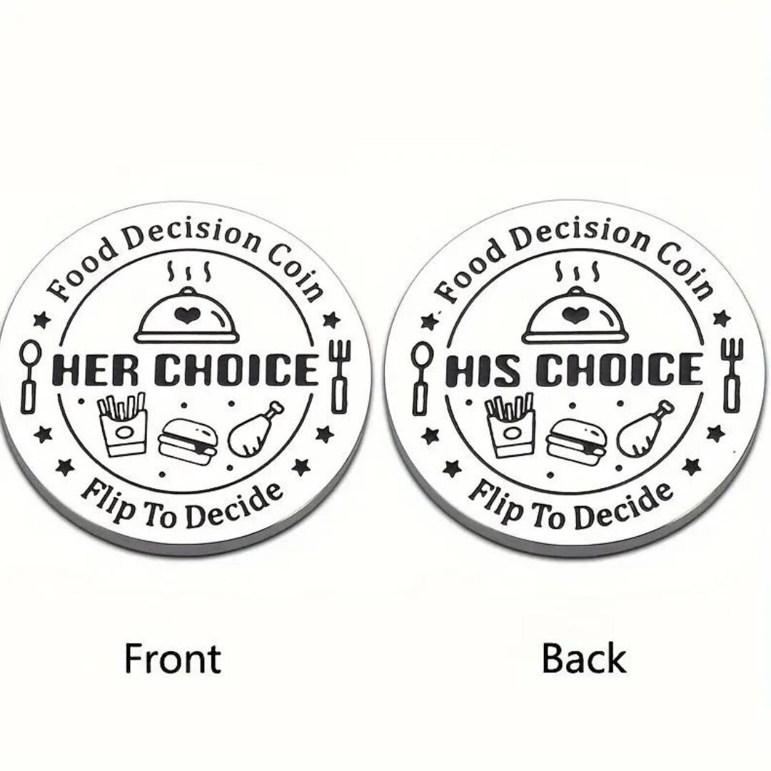 Food Decision Coin, Funny Gift, Girlfriend, Boyfriend, Husband, Wife ...