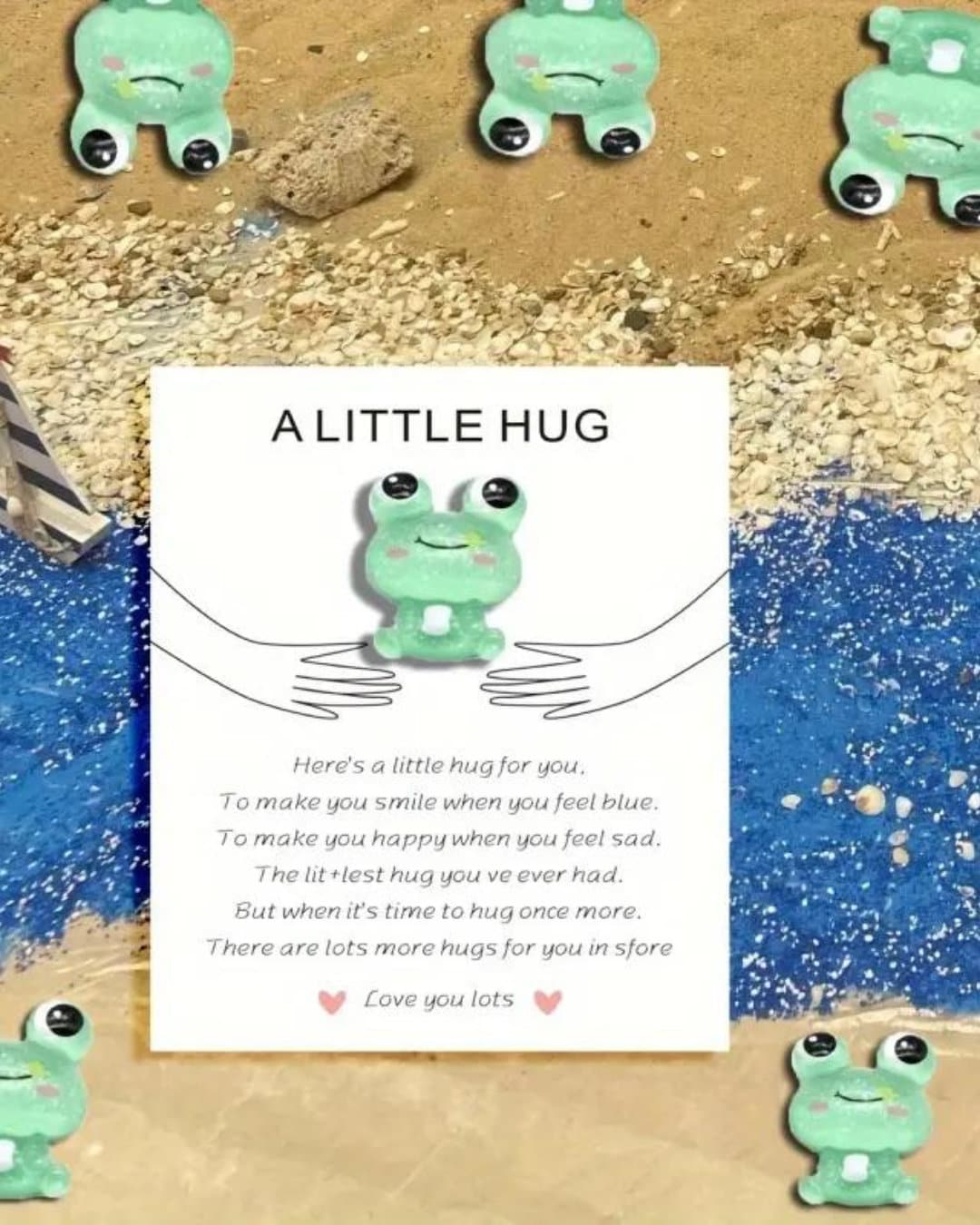 A Little Hug, Pocket Frog Hug, Mini Resin Turtle , Inspirational Gift ...