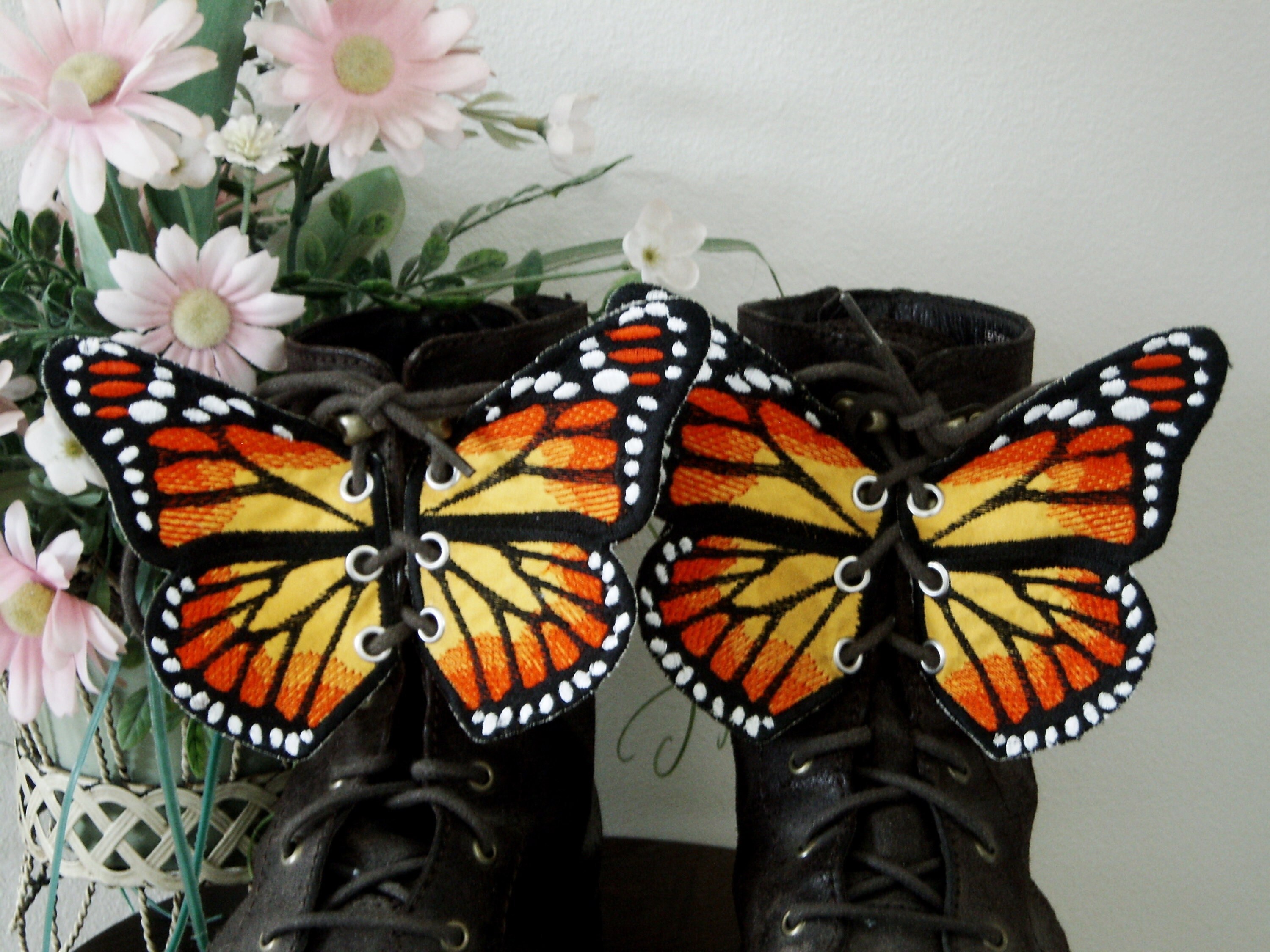 Butterfly Shoe Wings, Monarch Buttefly Shoe Clips Accessories, Boot ...