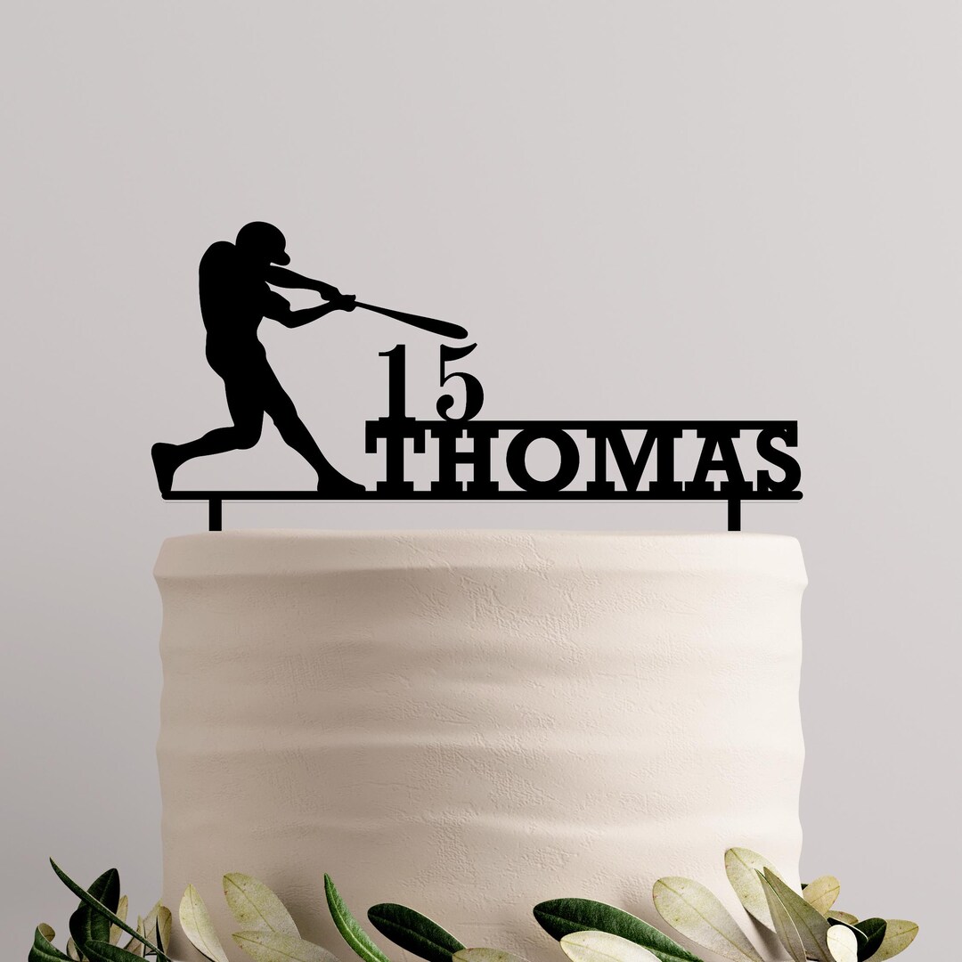 Baseball Cake Topper, Base Ball Topper, Custom Topper, Personalized ...