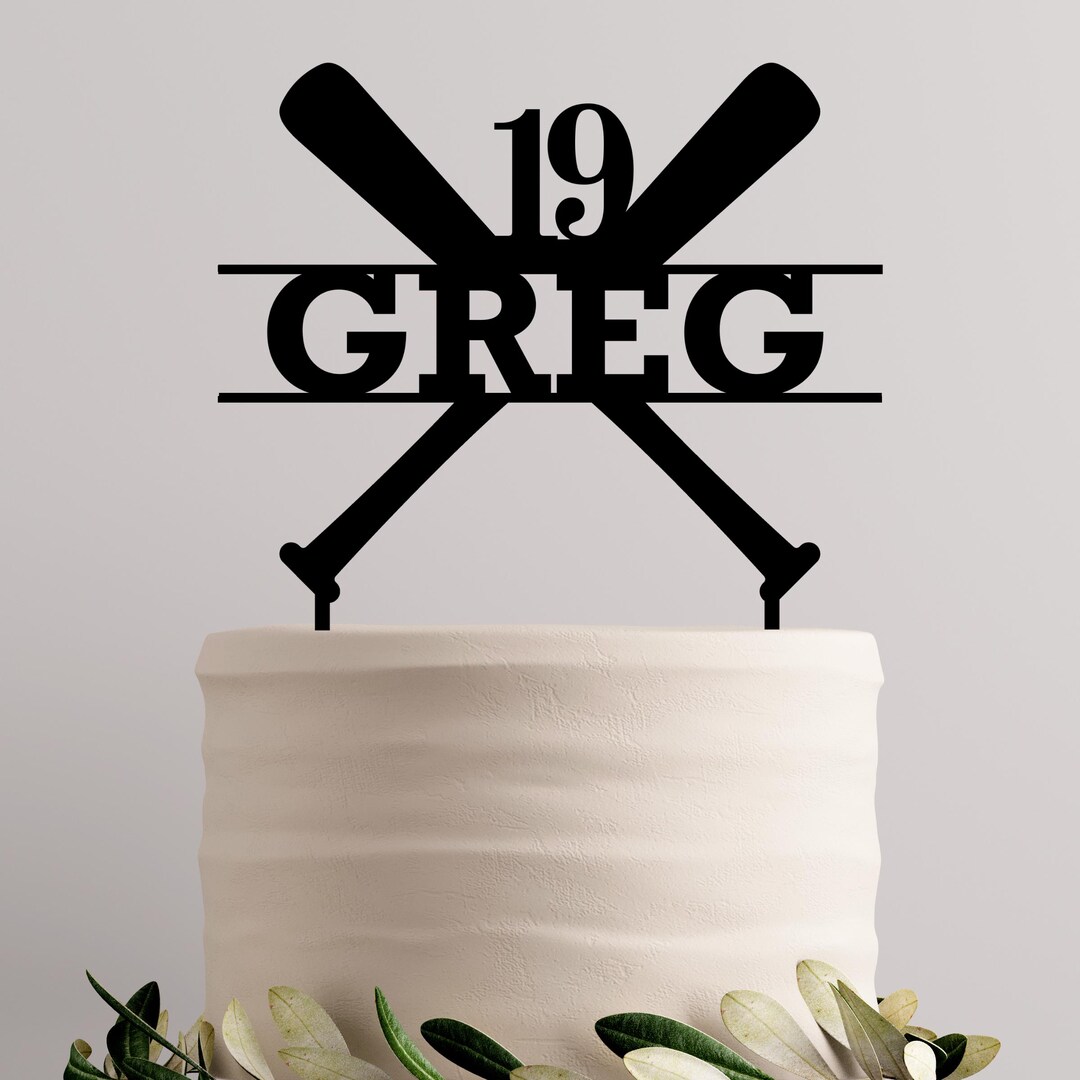 Baseball Cake Topper, Base Ball Topper, Custom Topper, Personalized ...