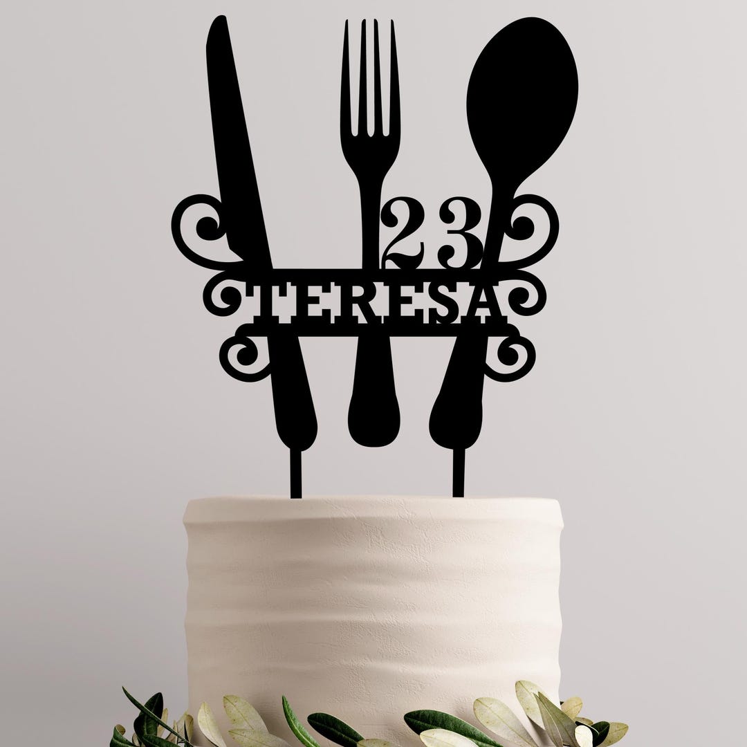 Baking Cooking Topper, Kitchen Utensils Topper, Custom Topper ...