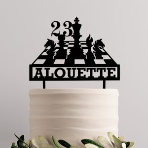 Chess Cake Topper, Chess Master Topper, Custom Topper, Personalized ...
