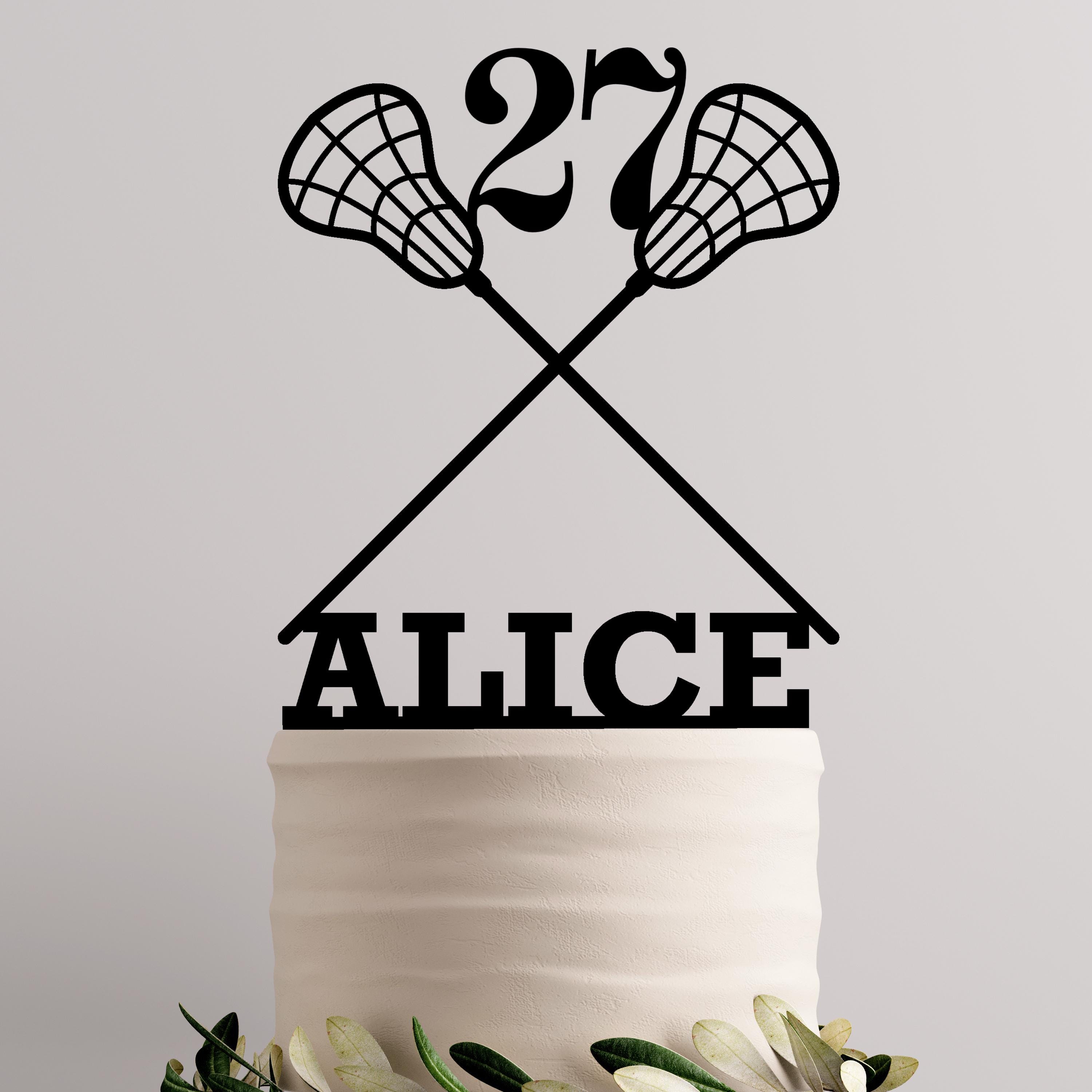 Lacrosse Cake Topper, Lacrosse Topper, Custom Topper, Personalized Cake ...