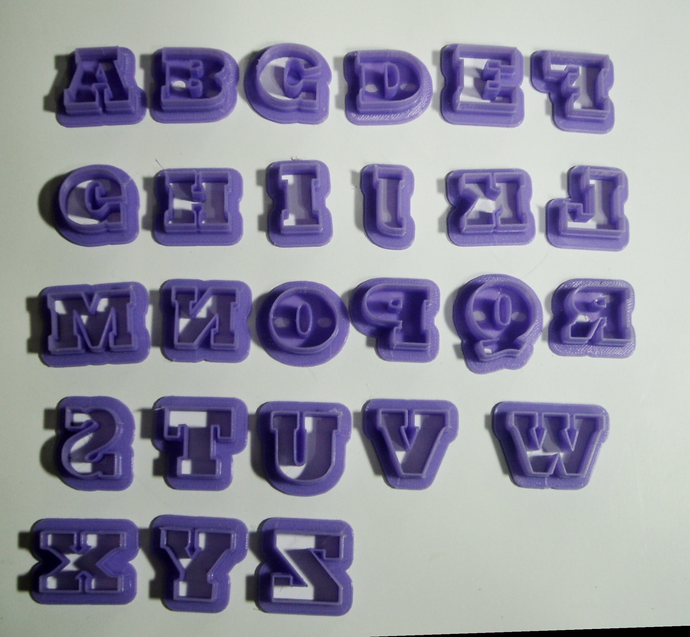 Alphabet Cookie Cutter Set - Thick Letters - 1, 2, 3, 4 Inches Cookie ...