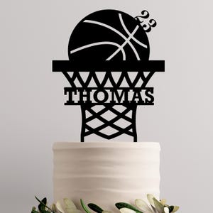 Basketball Cake Topper, Basket Ball Topper, Custom Topper, Personalized ...