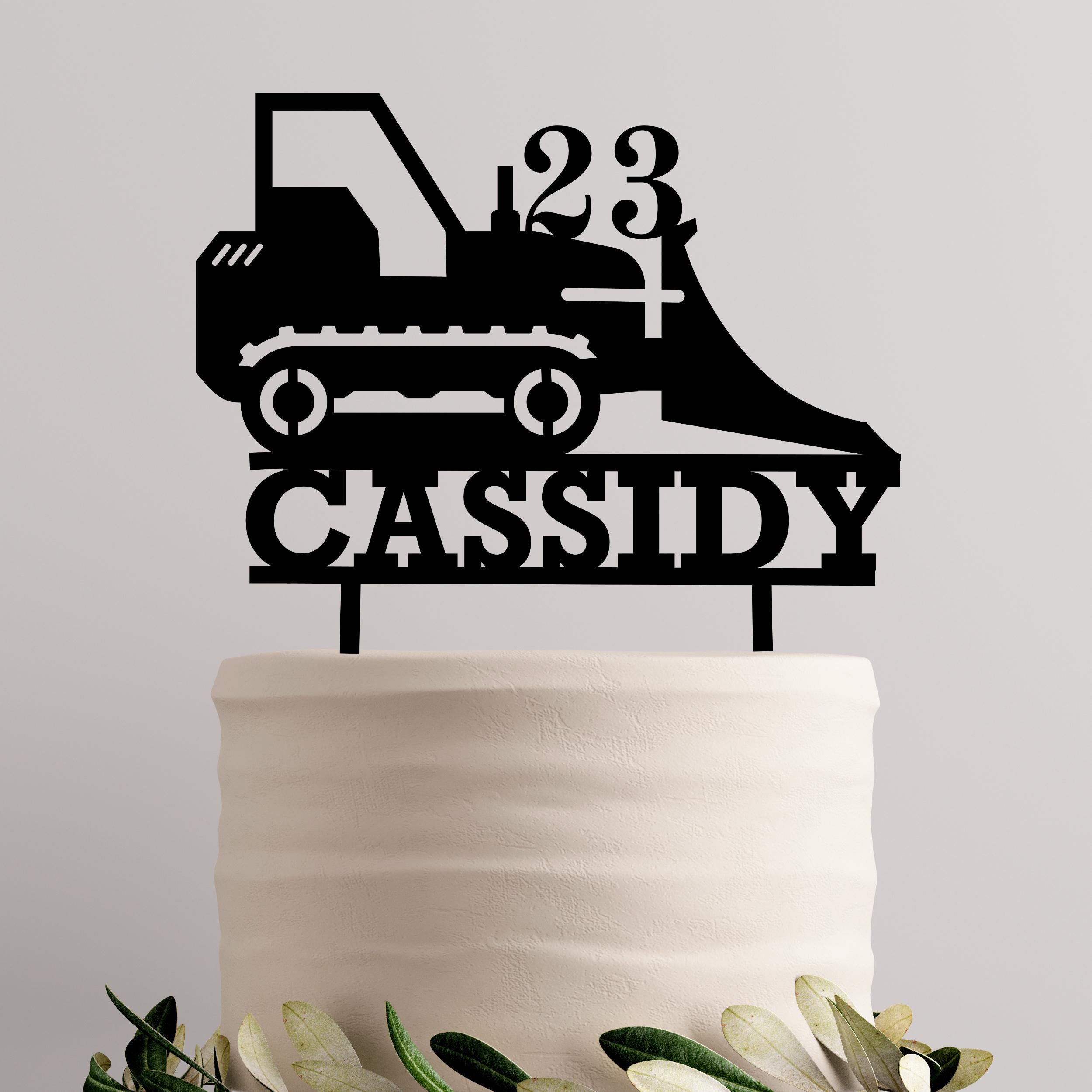 Construction Cake Topper, Front Loader Bobcat Topper, Custom Topper ...