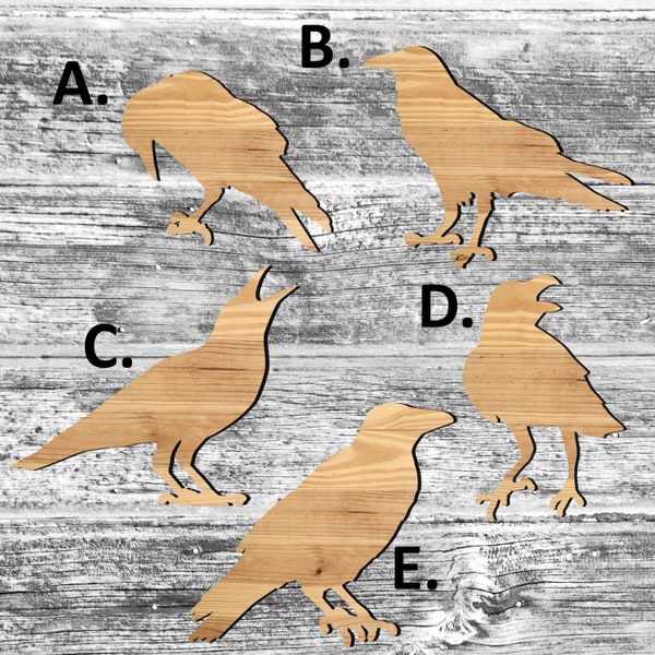 Wooden Crow - Etsy
