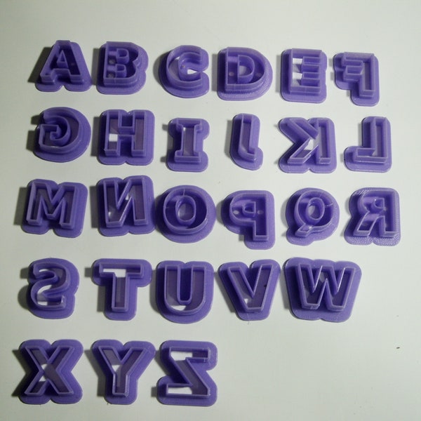 Alphabet Fondant Cutters - Etsy