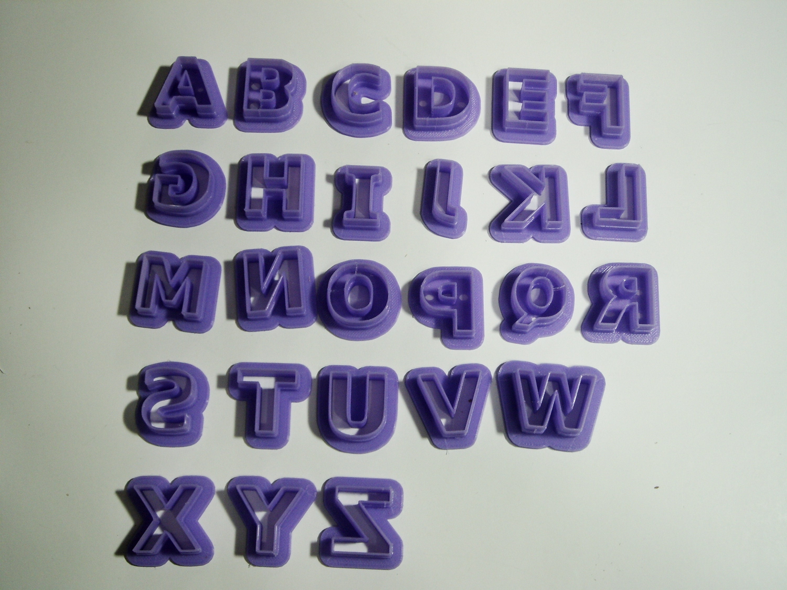 Alphabet Fondant Cutter Set San Serif 1, 2, 3, or 4 Inches Letter ...