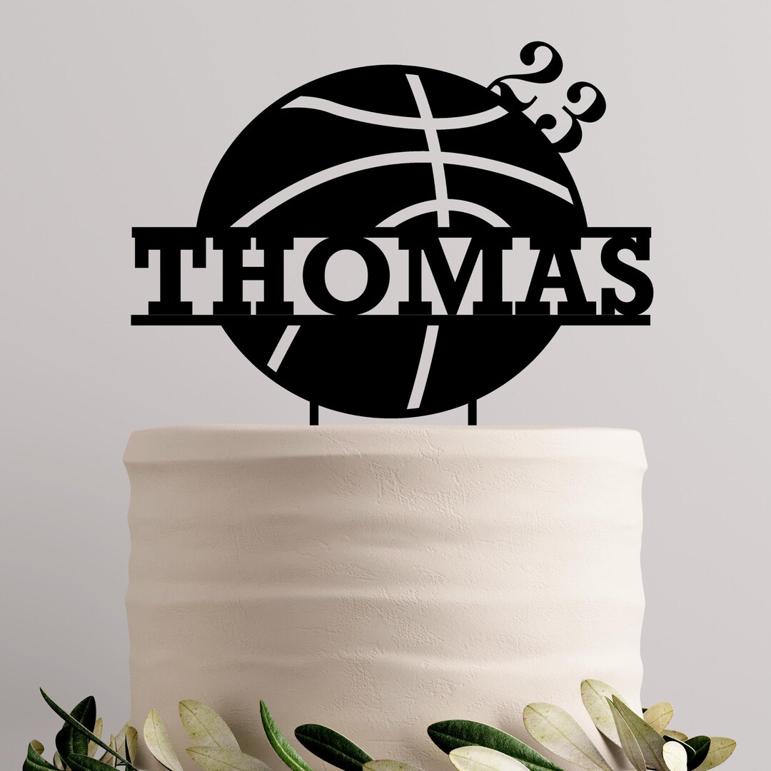 Basketball Cake Topper, Basket Ball Topper, Custom Topper, Personalized ...
