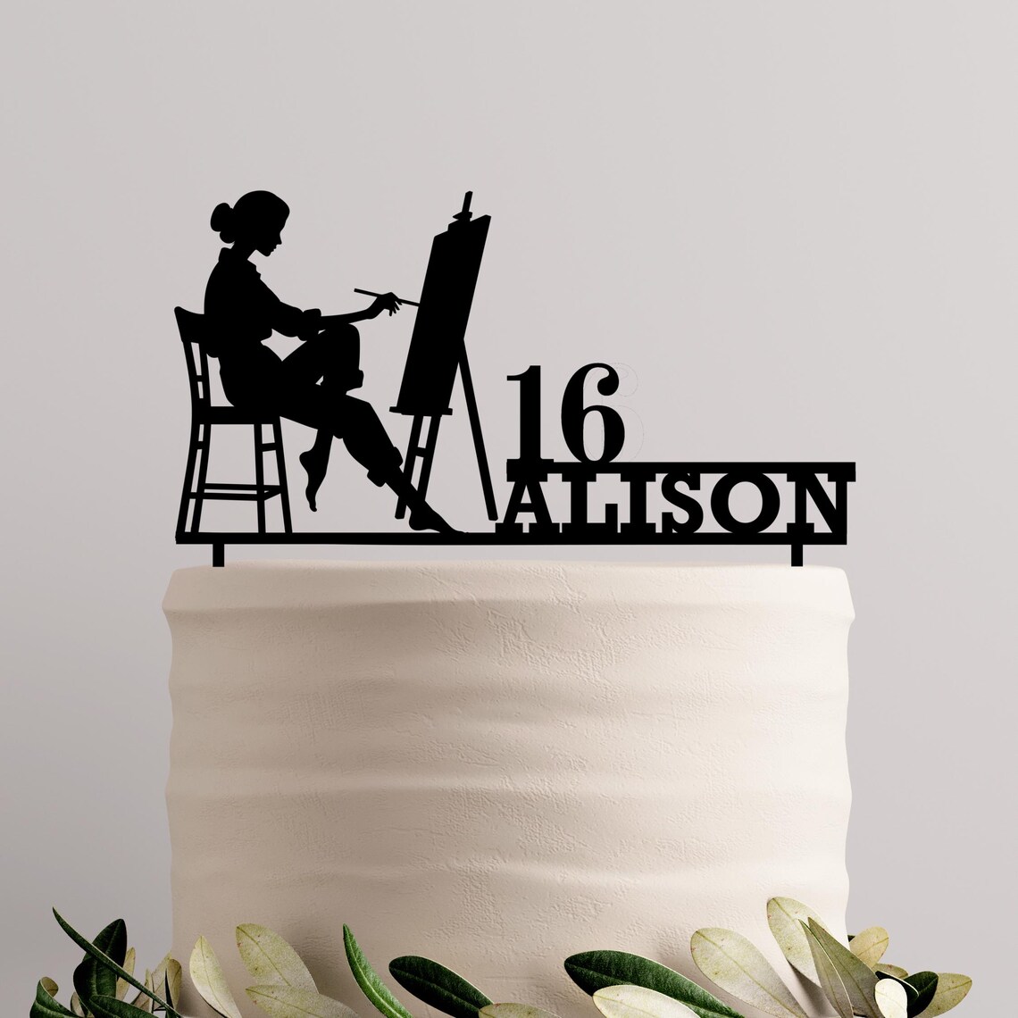 Painting Artist Cake Topper, Paint Topper, Custom Topper, Personalized ...