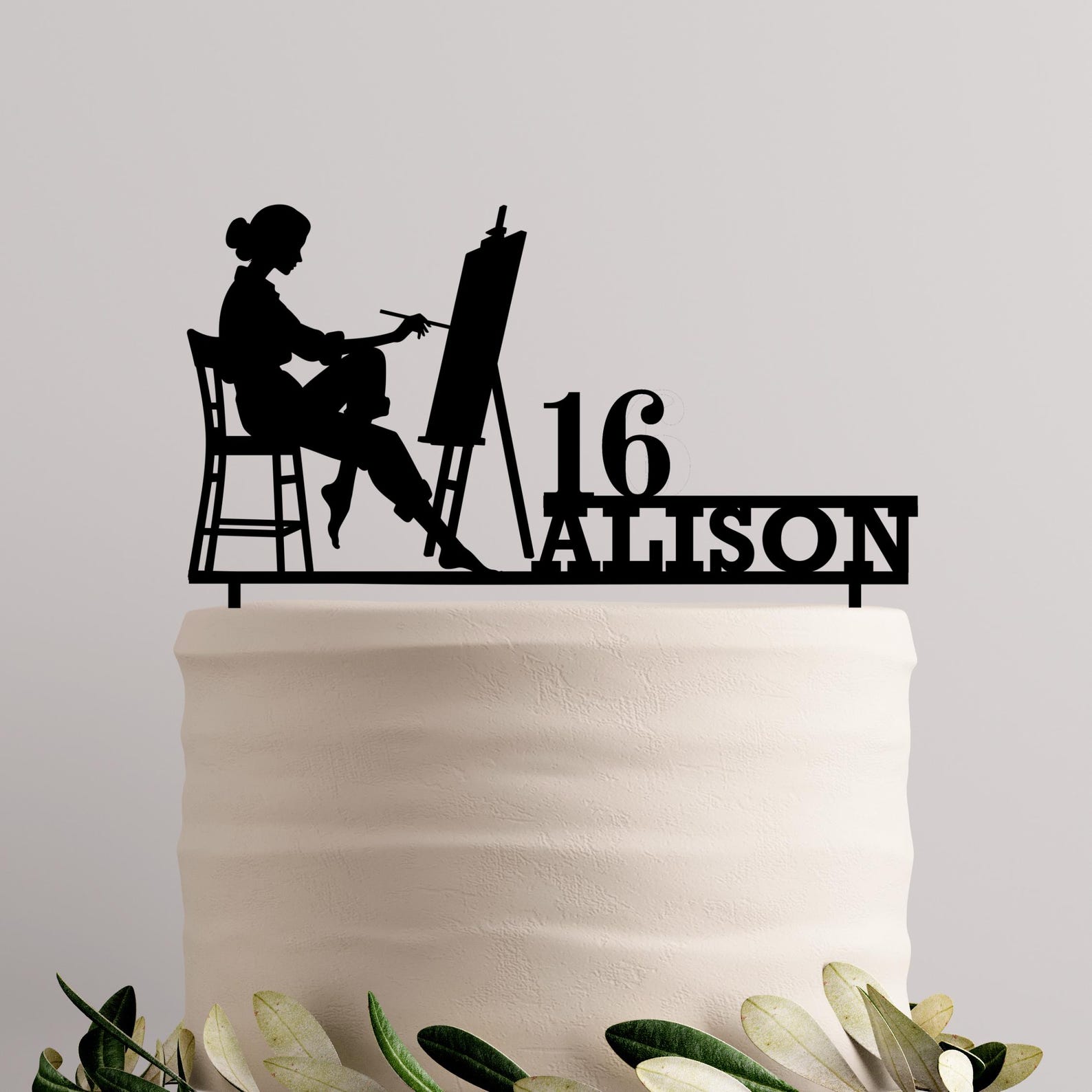 Painting Artist Cake Topper, Paint Topper, Custom Topper, Personalized ...
