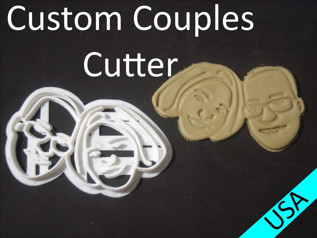 Custom Personalized Couple Portrait Cookie Cutter Couples Pair Marriage ...