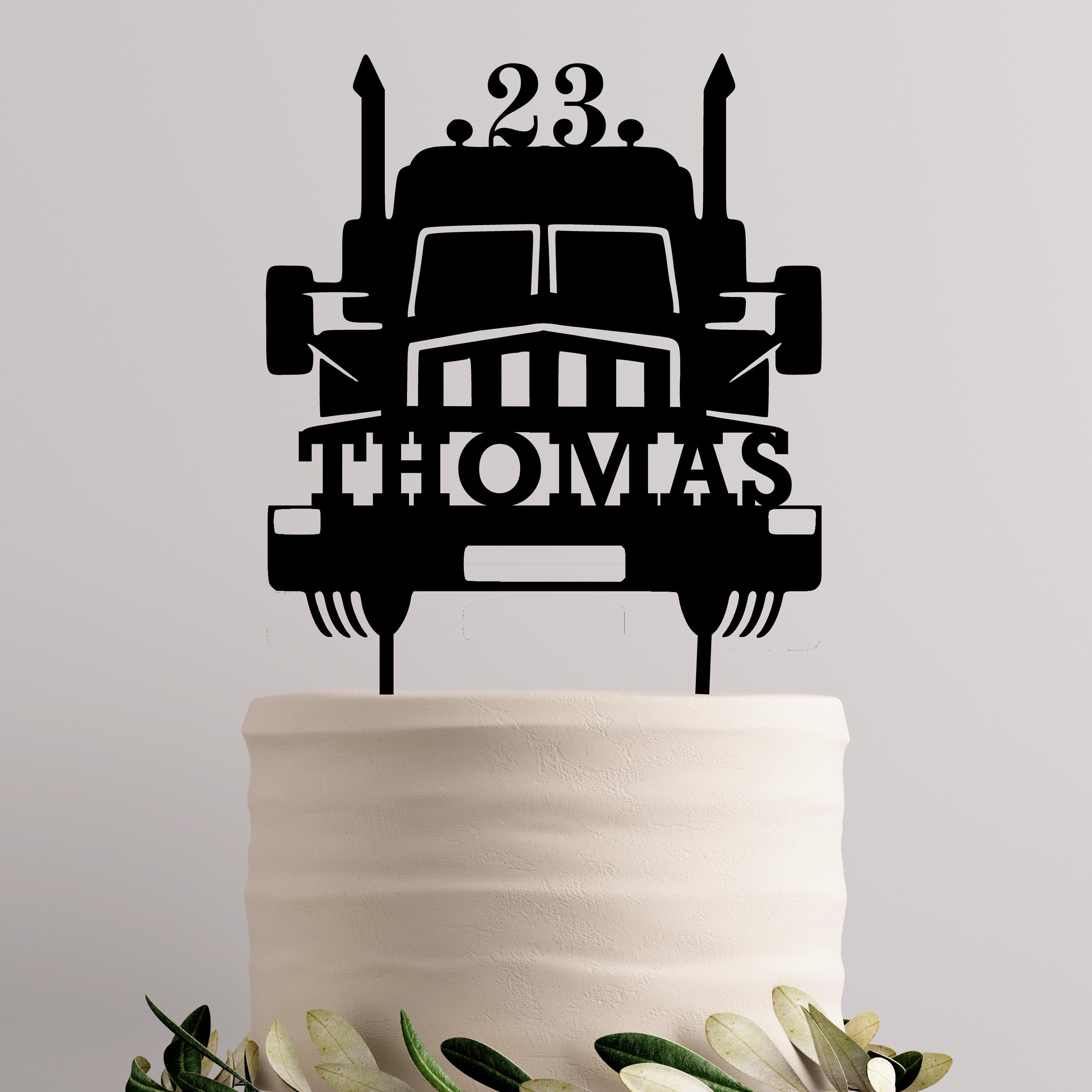 Trucker Cake Topper, Semi Truck Driver Topper, Custom Topper ...