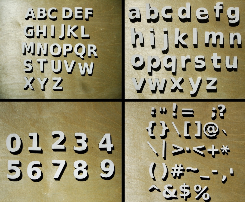 Painted Wooden Letters or Unfinished Lowercase & Uppercase Custom Wood ...