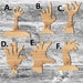 Unfinished Monster Zombie Hand or Painted Wood Cutouts Set Wooden Hands ...