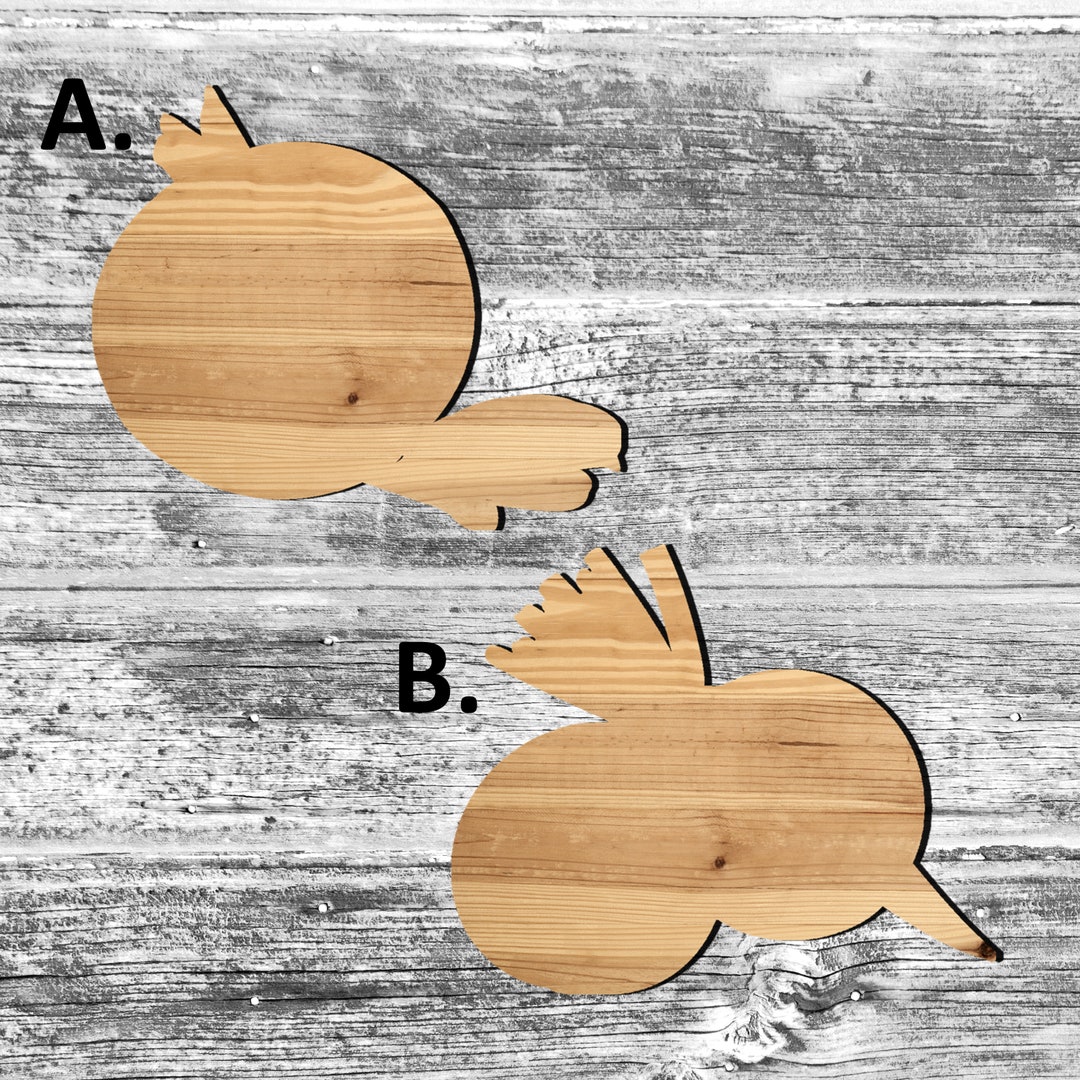 Unfinished Radish or Painted Wood Cutouts Wooden Radishes Ornament ...