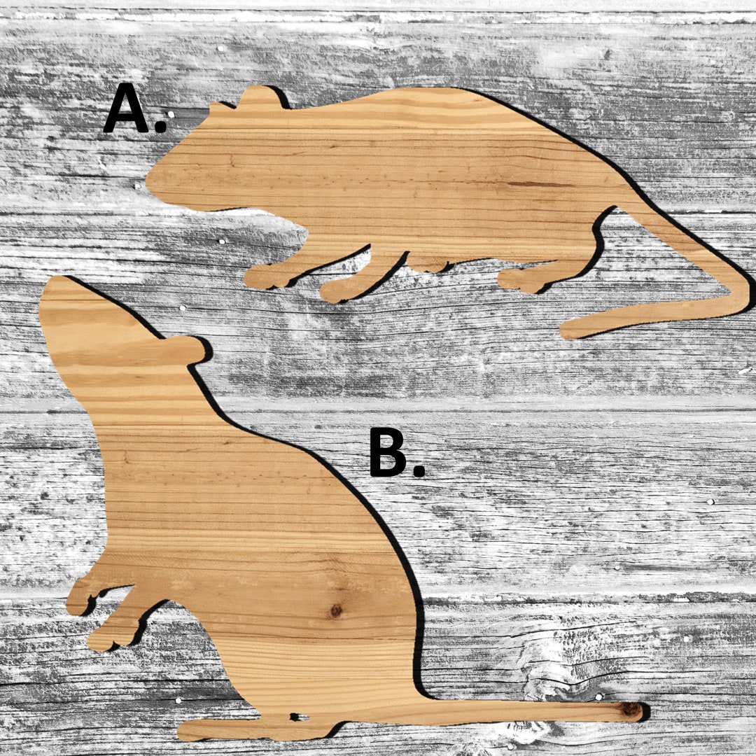 Unfinished Mouse or Painted Wood Cutouts Set Wooden Mouse Mouse ...