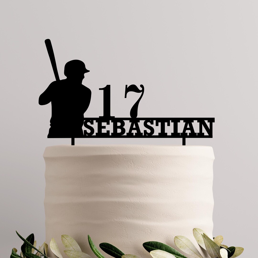 Baseball Cake Topper, Base Ball Topper, Custom Topper, Personalized ...