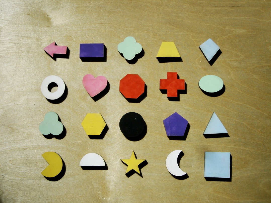 Unfinished Wooden Shapes or Painted Wood Cutouts Set Circle Square ...