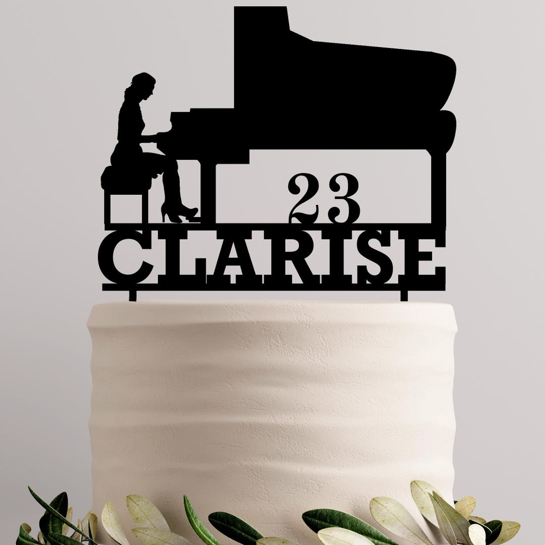 Grand Piano Cake Topper, Music Topper, Custom Topper, Personalized Cake ...