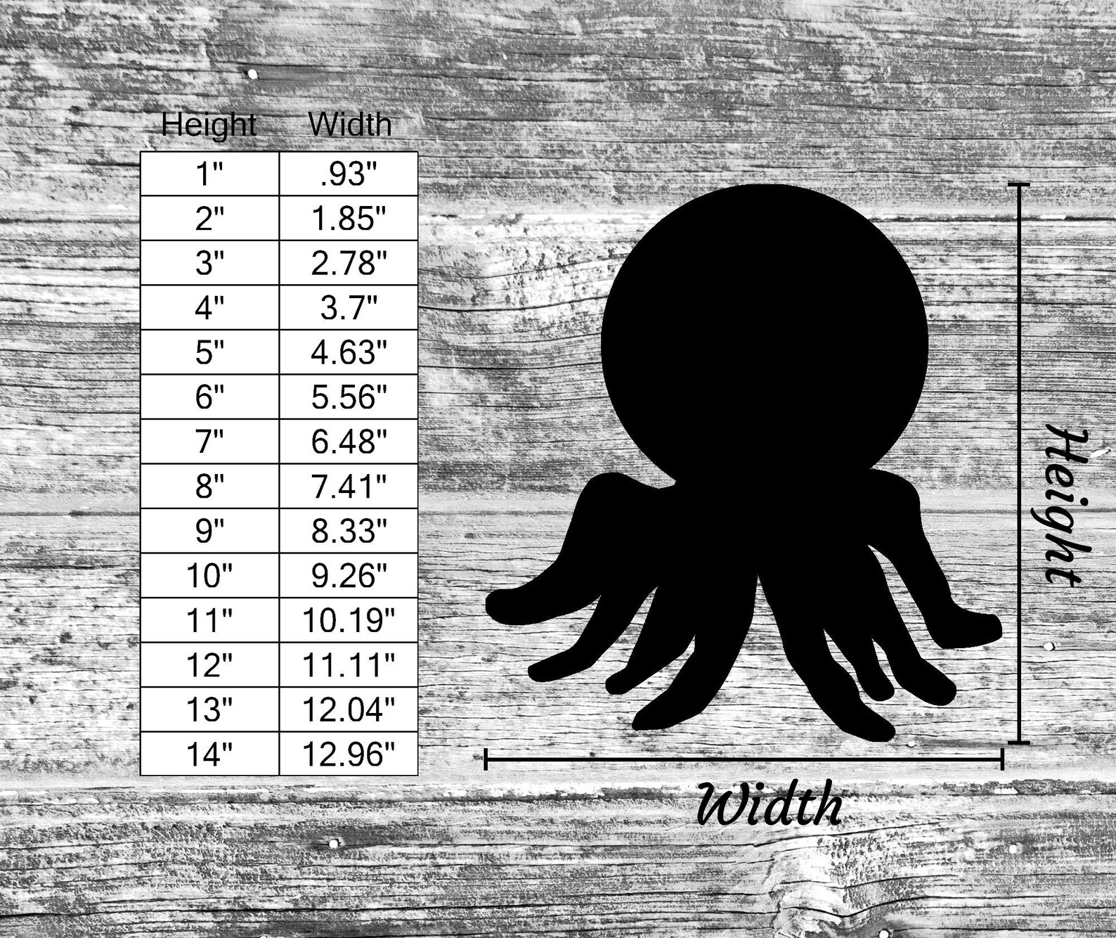 Unfinished Octopus or Painted Wood Cutouts Set, Wooden Octopus, Octopus ...