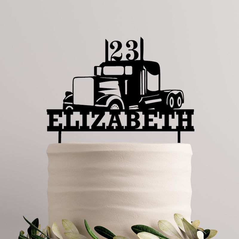 Semi Truck Cake Topper - Etsy