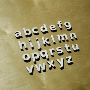 Painted Wooden Lowercase Letters or Unfinished Custom Wood Cutouts ...