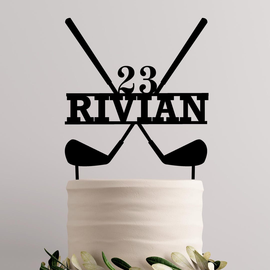 Golfing Cake Topper, Golfer Golf Topper, Custom Topper, Personalized ...