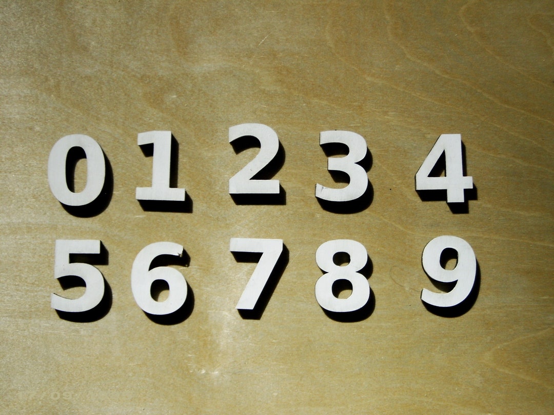 Painted Wooden Numbers or Unfinished Wood Cutouts Number, Modern House ...