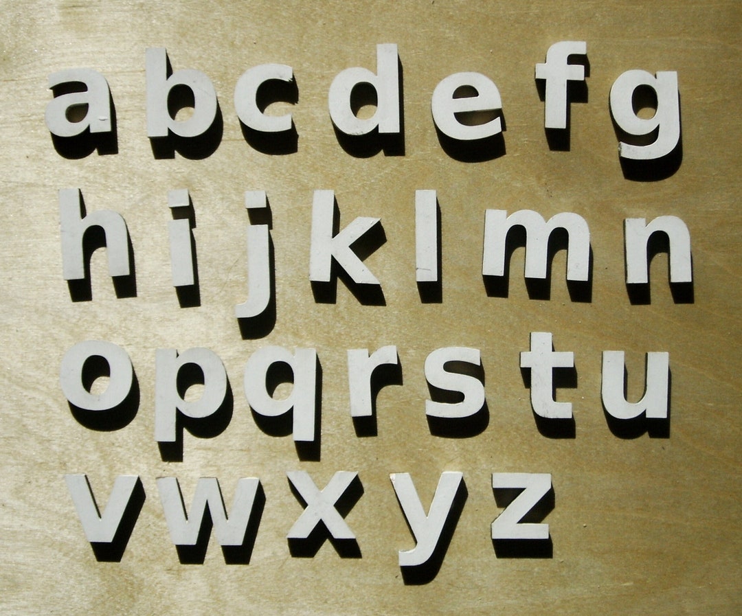 Painted Wooden Lowercase Letters or Unfinished Custom Wood Cutouts ...