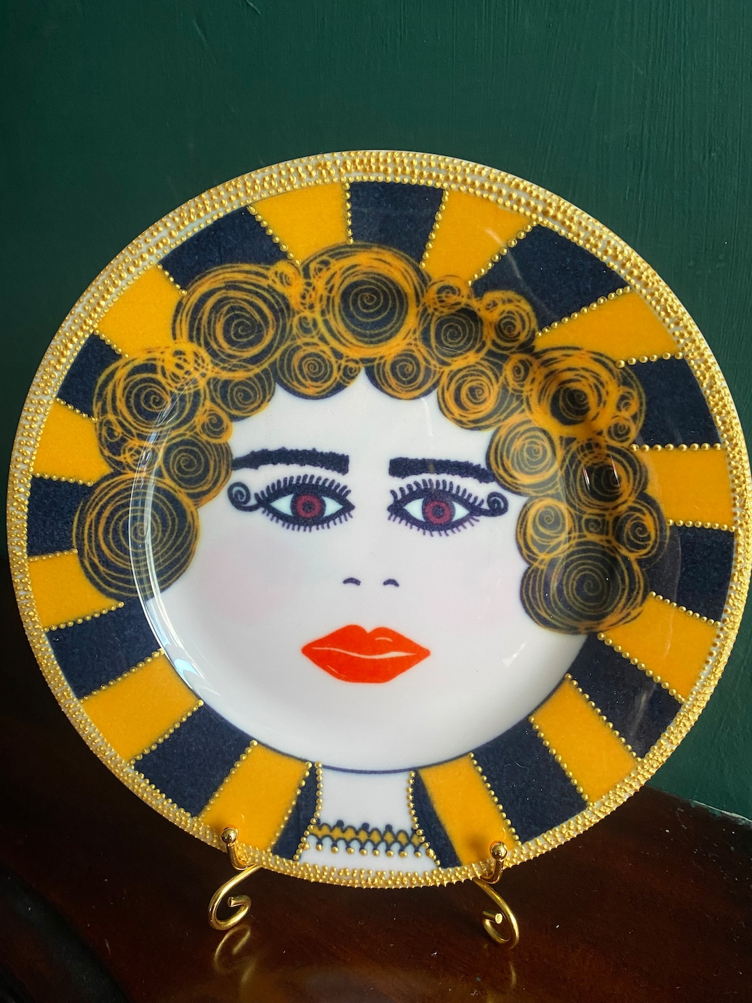DORIS Decorative Plates, Quirky, Groovy, Unusual, Faces, Colourful ...