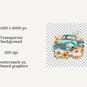 Fall Clipart | Autumn Farm| Teal and Orange Pumpkin | Floral Clipart ...