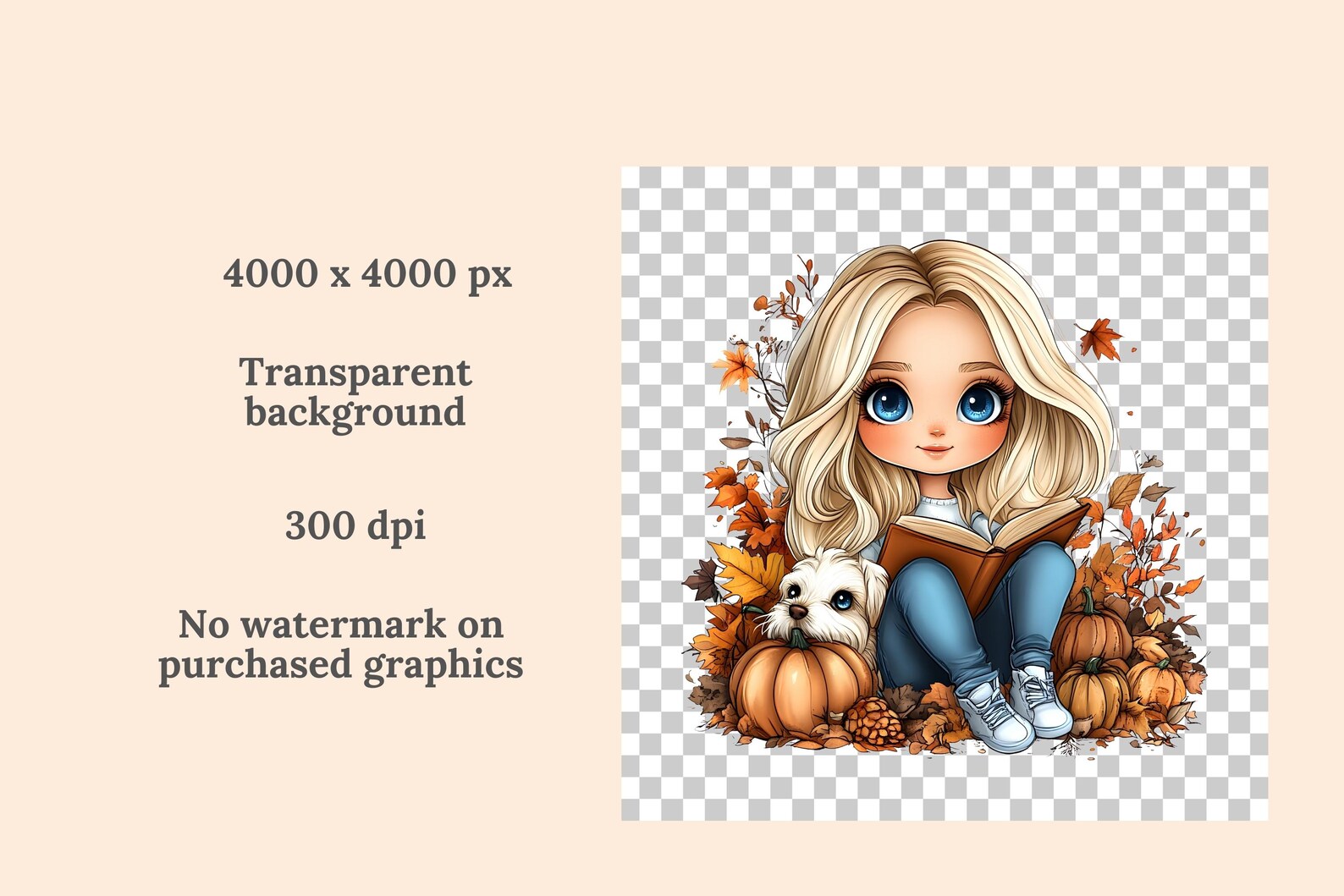 Chibi Girl | Fall Clipart | Best Friends | Winter Girl Clipart | Autumn ...