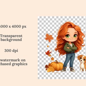 Chibi Girl | Fall Clipart | Best Friends | Winter Girl Clipart | Autumn ...