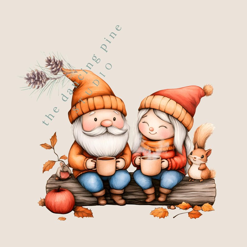 Digital Download | Fall Clip Art | Autumn Gnome | Planner Clipart ...