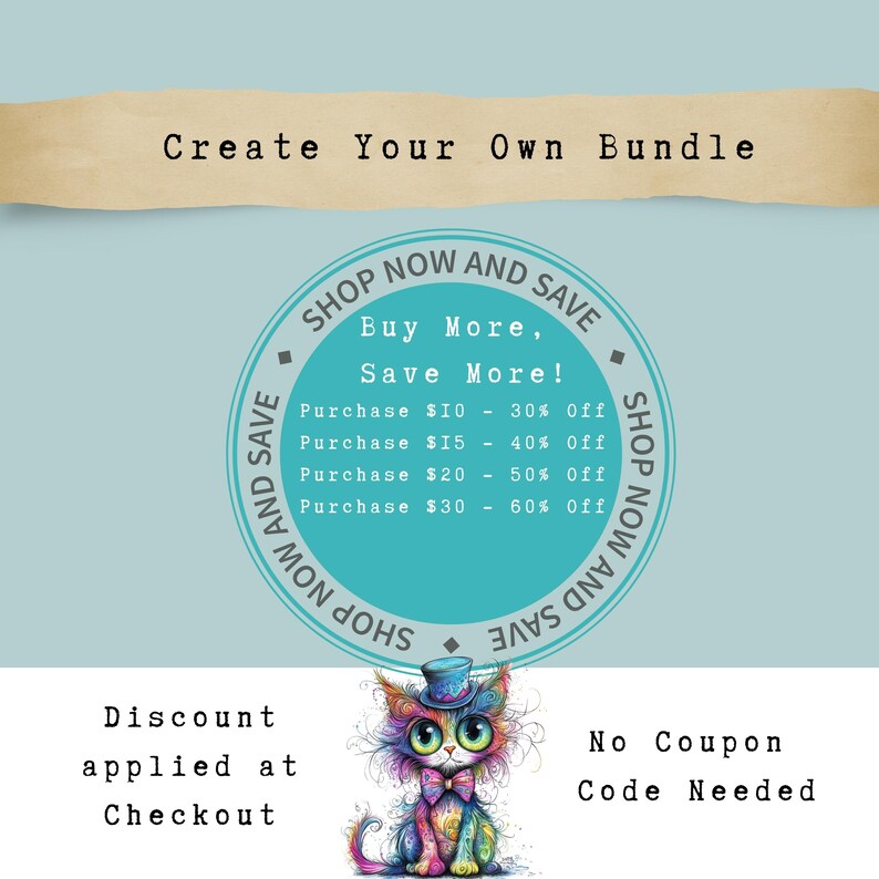 Colorful Cat Clipart Bundle Whimsical Fantasy Cat Pngs Artistic ...