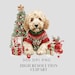 Goldendoodle Dog Christmas Clipart - Puppy Holiday Image - Instant ...