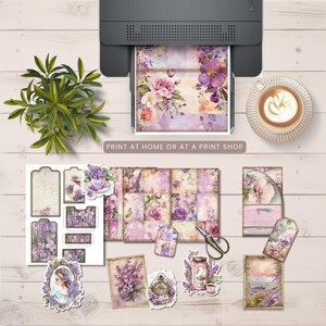 Purple Lilac Junk Journal Mega Kit, Rustic Lilac Vintage Ephemera ...