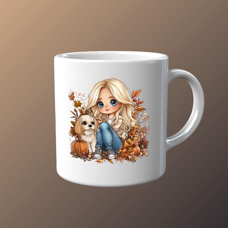 Chibi Fall Friends Clipart PNG - Etsy