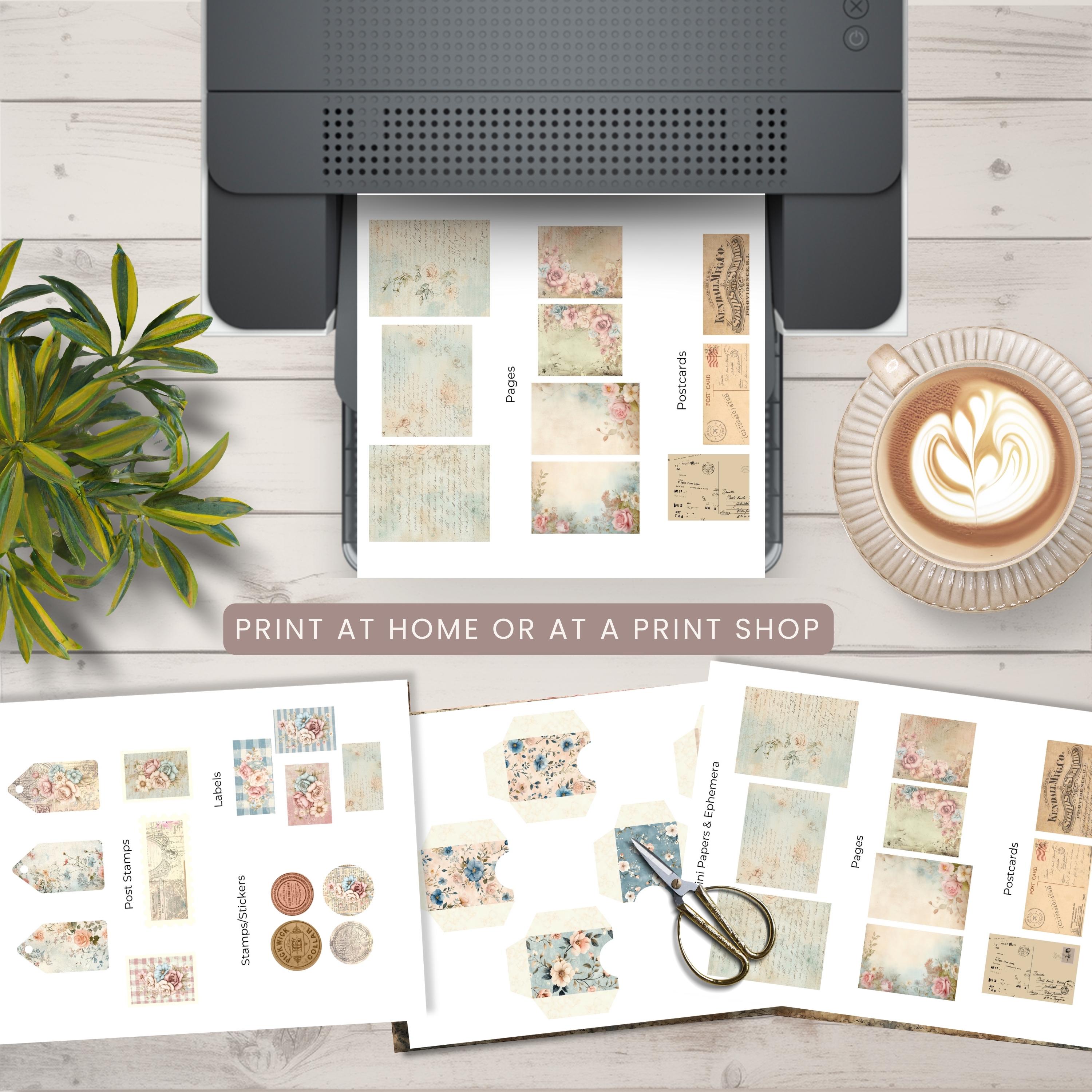 Floral Hidden Paperclip Set of 3: Includes Ephemera, Tags, Fussy Cuts ...