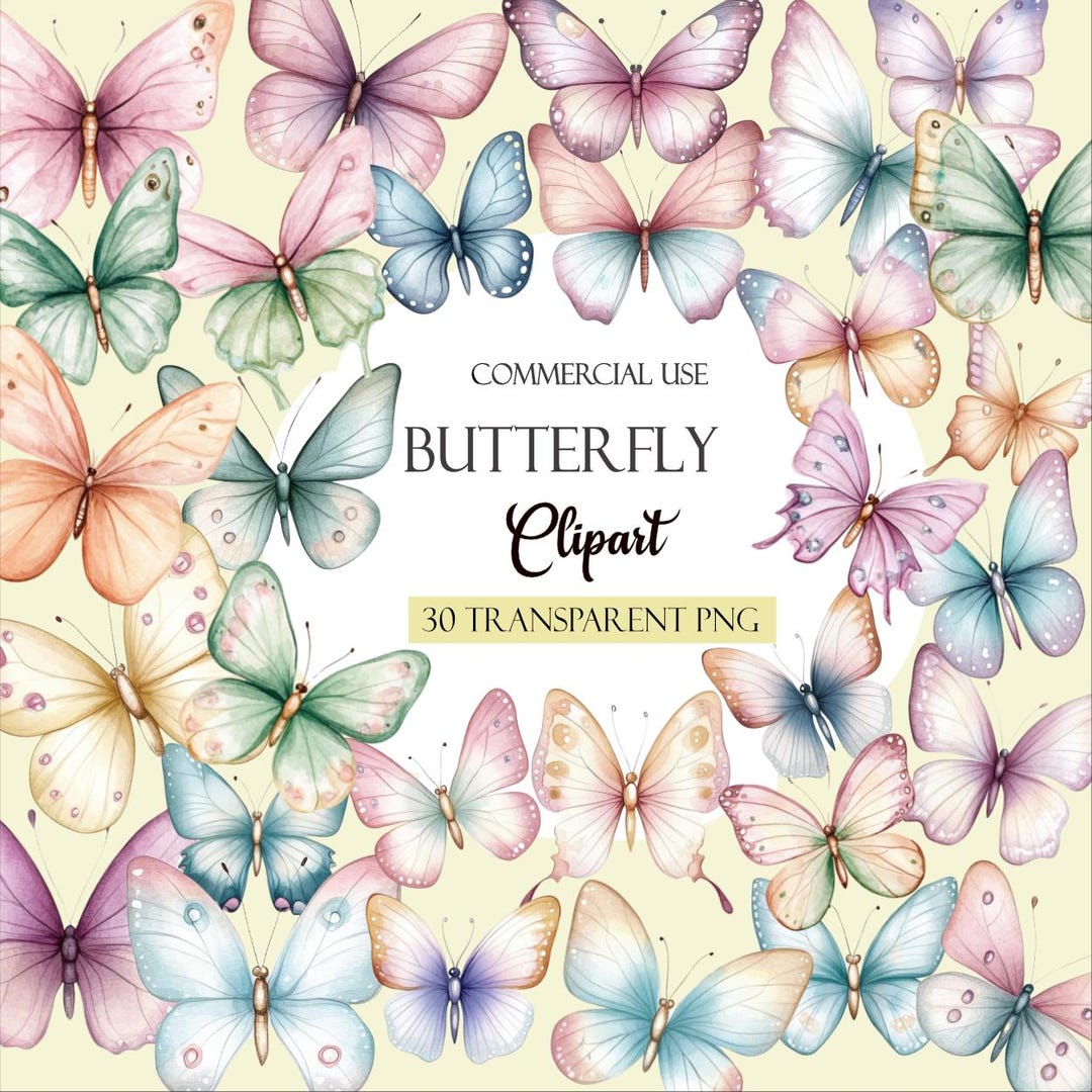 Butterfly Clipart, Garden Clipart, Watercolor Butterflies, Nature ...