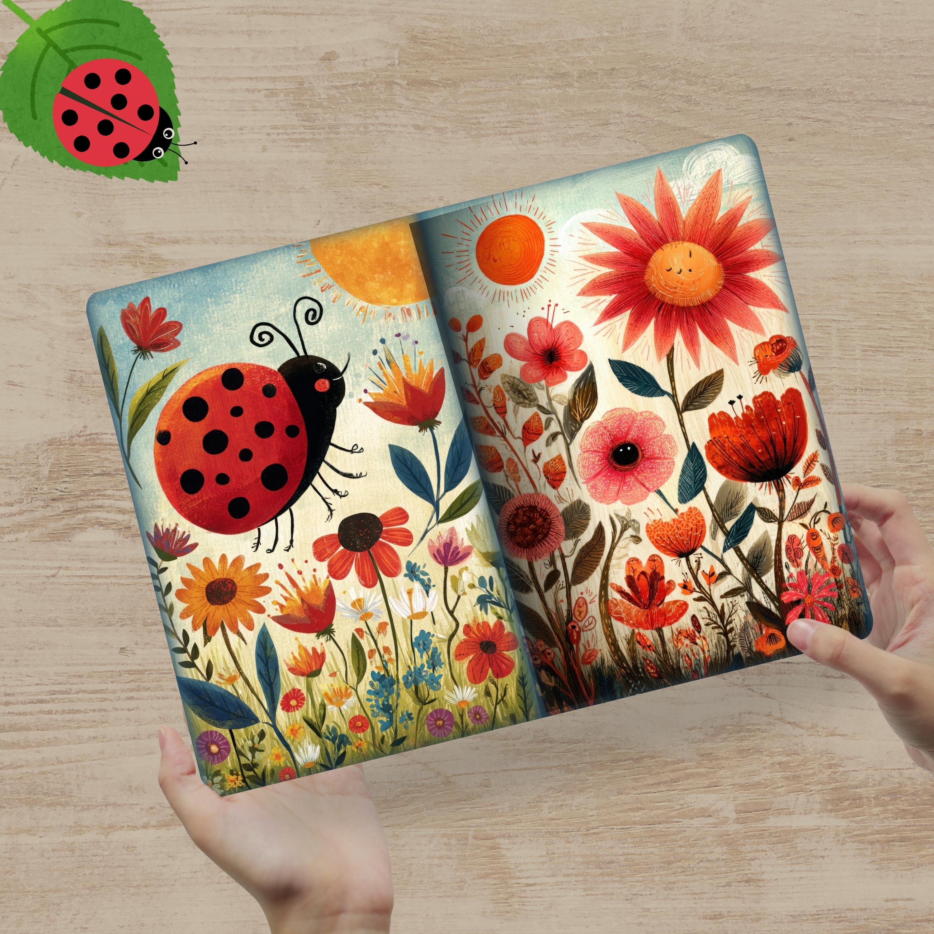 Ladybug Junk Journal Pages 12 Vintage Colorful Floral Garden Pages for ...