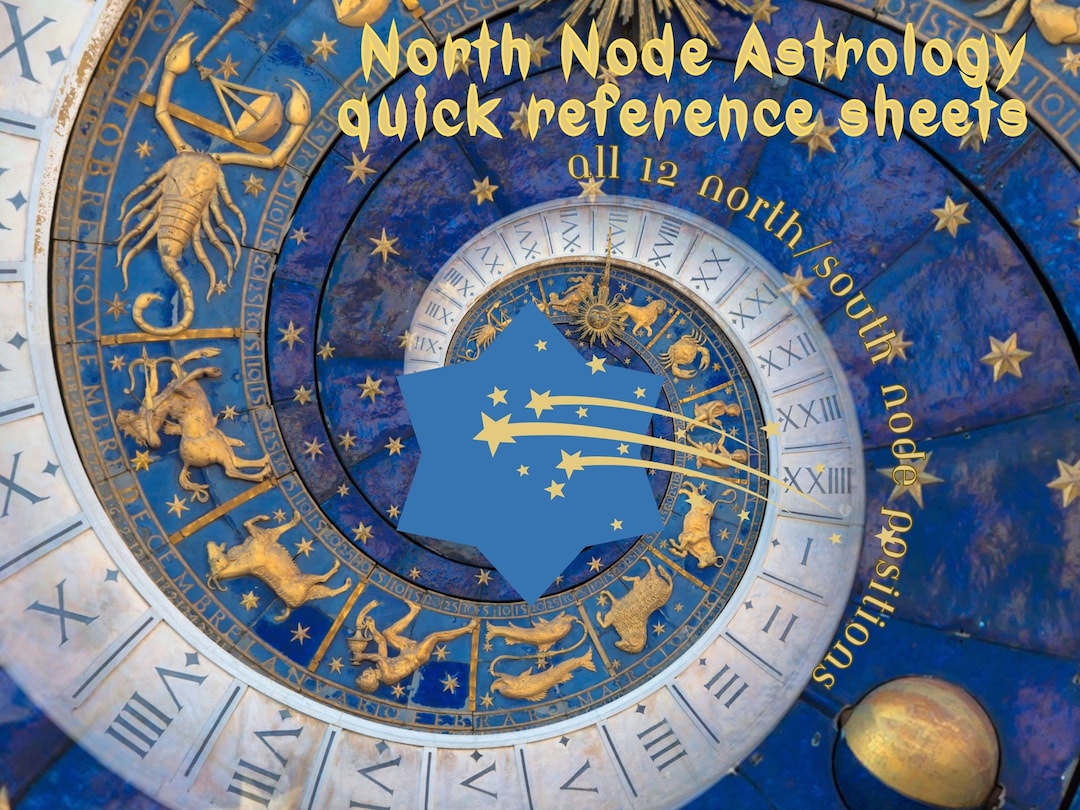 12 North South Node Astrology Reference Sheets | Teaching Astrology ...