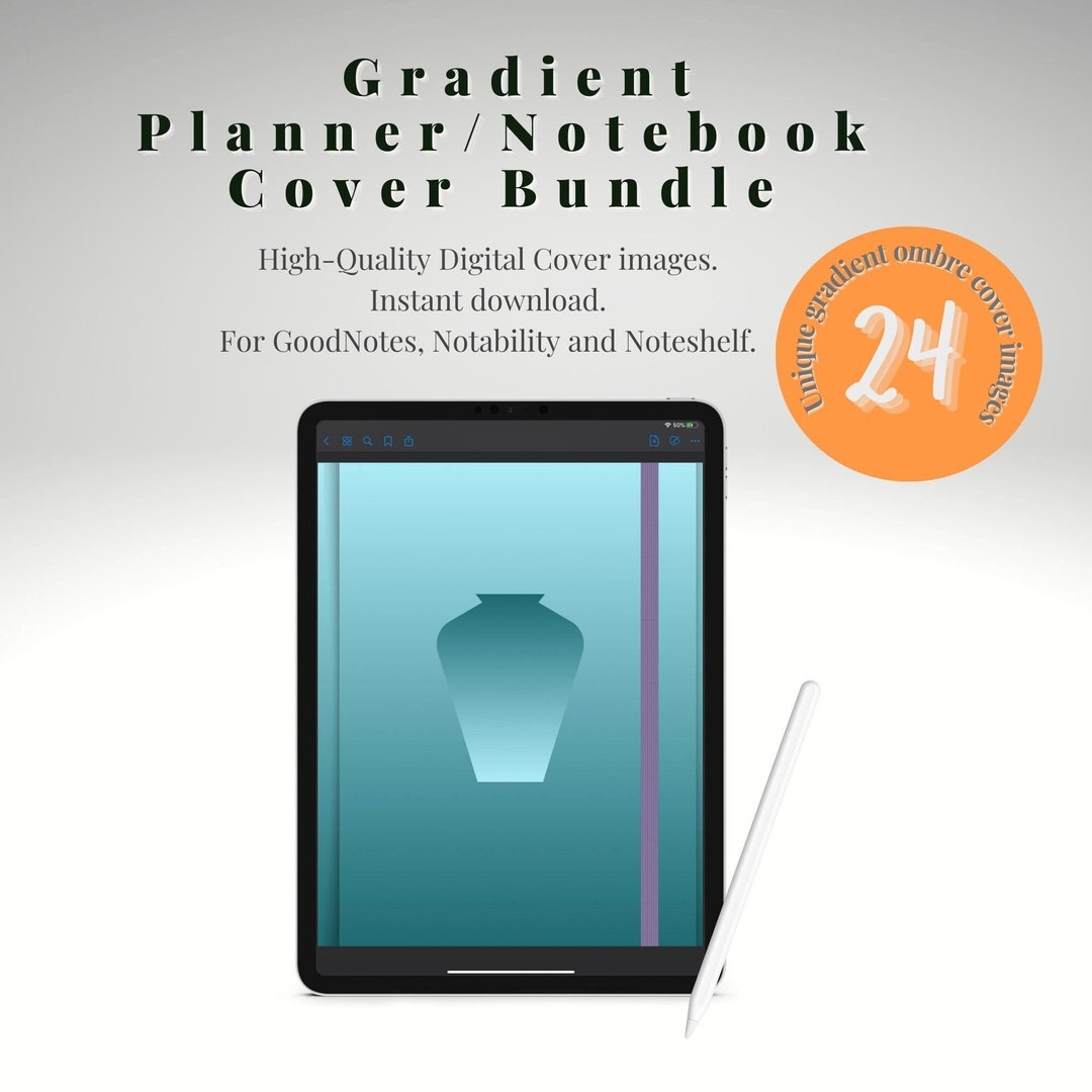 24 Gradient Digital Covers for Notebooks Planners Journals | Goodnotes ...