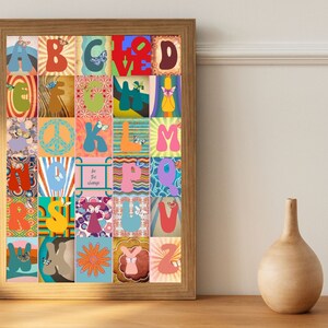 Hippie Boho Butterfly Alphabet Poster Butterfly Wall Art KIDS Playroom ...