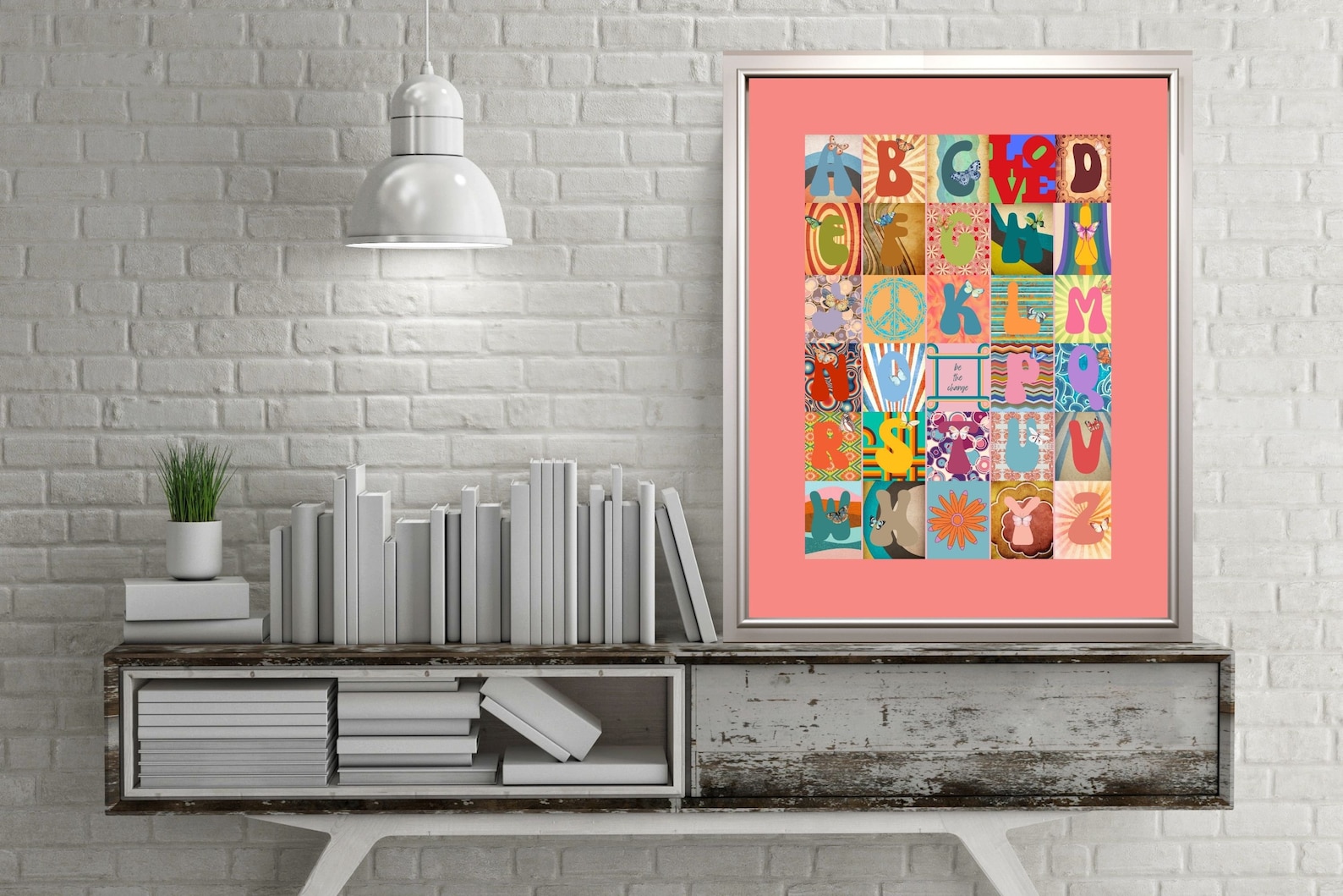 Hippie Boho Butterfly Alphabet Poster Butterfly Wall Art KIDS Playroom ...